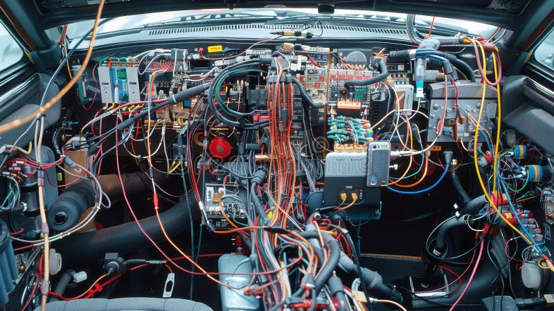 Realistic Photo of a Passenger Car S Wiring Harness Showing Modern ...
