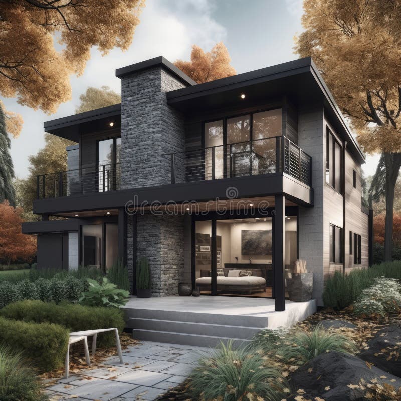 A Realistic Photograph of Beautiful Home at Beautiful Place Generative ...