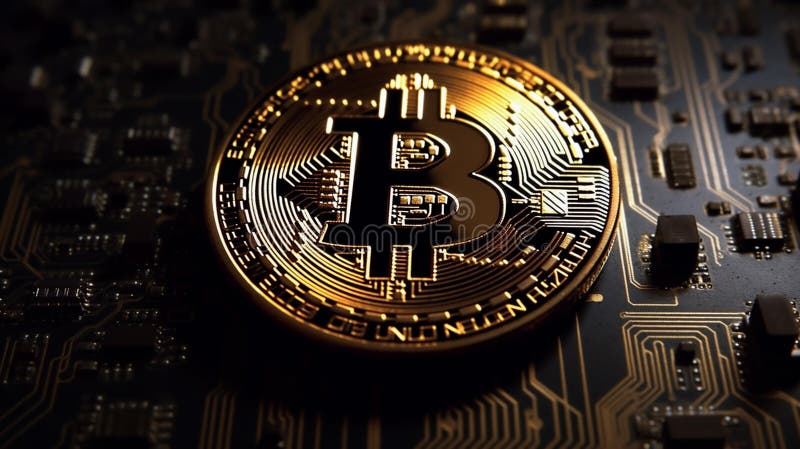 Realistic Photograph of Bitcoin for Wallpaper Generative Ai Stock ...