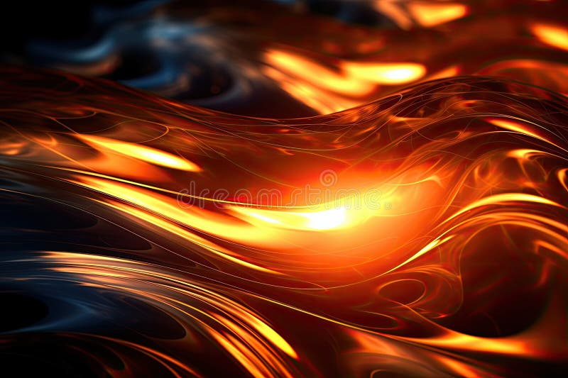 Metal Background and Flames Reflecting Off Its Surface. Gnerative AI ...