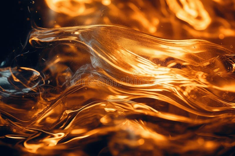 Metal Background and Flames Reflecting Off Its Surface. Gnerative AI ...