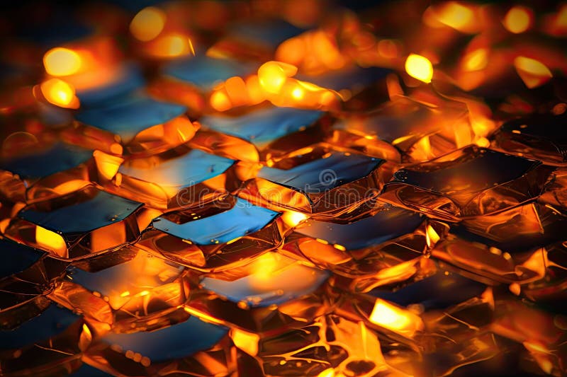 Metal Background and Flames Reflecting Off Its Surface. Gnerative AI ...