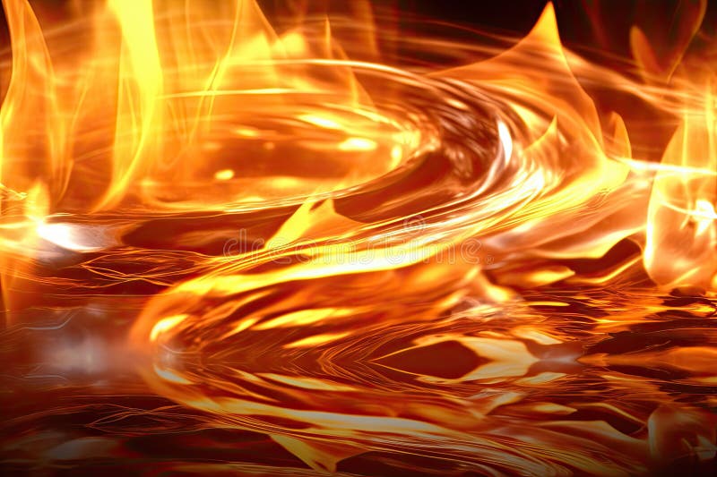 Metal Background and Flames Reflecting Off Its Surface. Gnerative AI ...