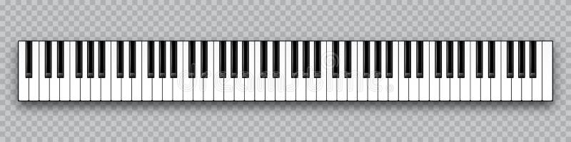 Realistic Piano Keys. Musical Instrument Keyboard. Vector Illustration ...