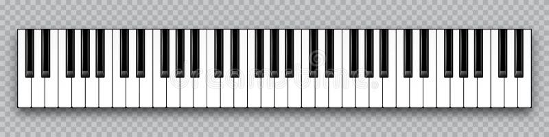 Realistic Piano Keys. Musical Instrument Keyboard. Vector Illustration ...