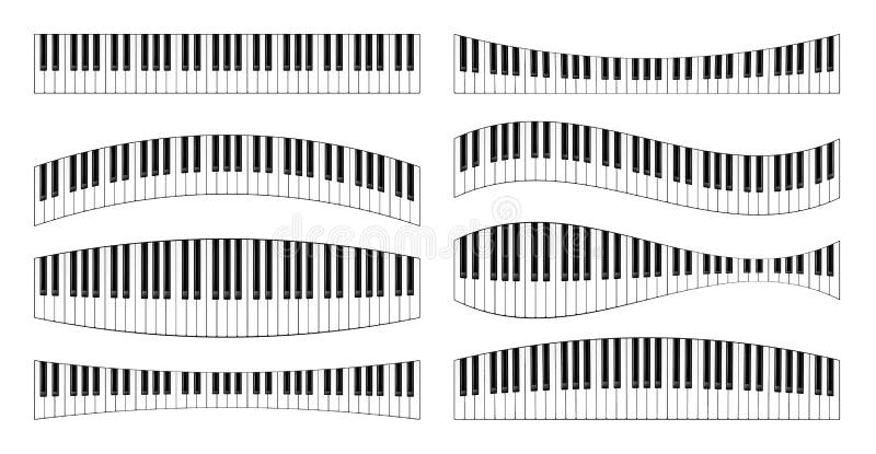 Realistic Piano Keys Set. Musical Instrument Keyboard. Vector ...