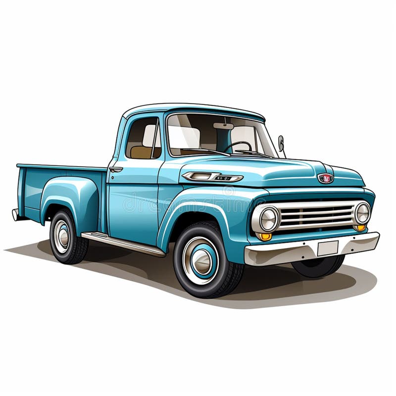 Realistic Pickup Truck Illustration is Perfect for Presentations Stock ...