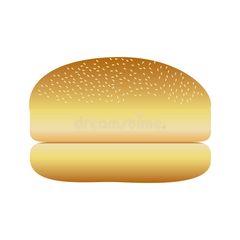 Realistic Picture Bread Hamburger Icon Food Stock Illustration ...