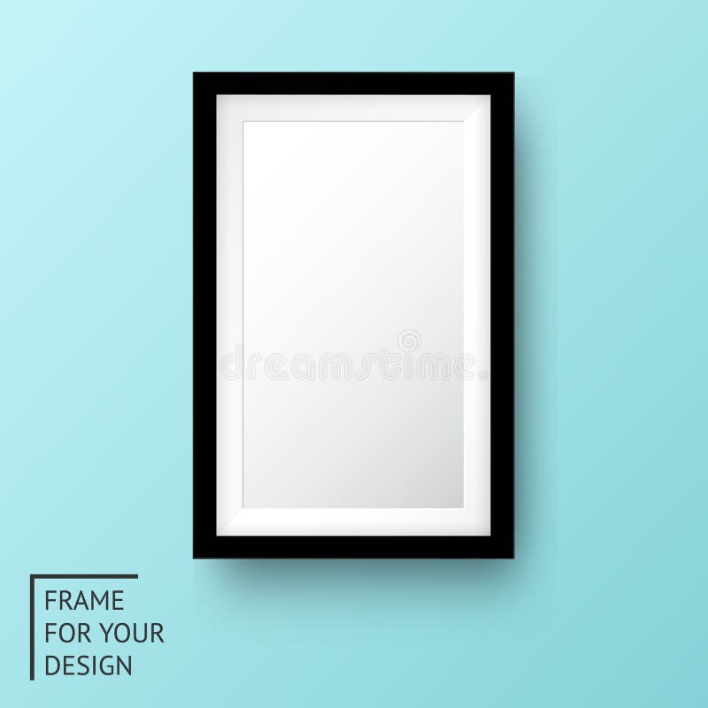 Realistic picture frame stock vector. Illustration of board - 50616327