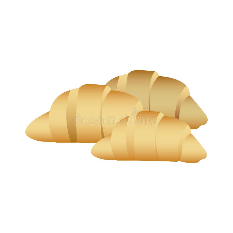 Realistic Picture Set Croissant Bread Icon Stock Illustration ...