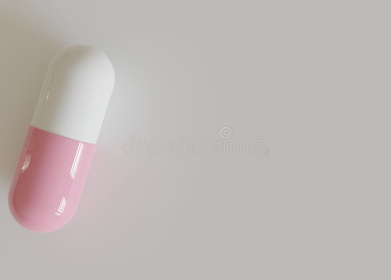 Realistic Pill or Suplement Illustration Rendering 3D Stock Photo ...