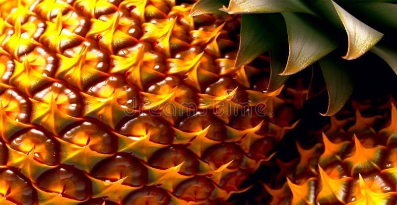 Realistic Pineapple Texture. Close-up Pineapple Skin, Tropical Pattern ...