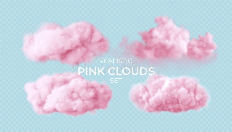 Pink Clouds Transparent Background Stock Illustrations – 613 Pink ...