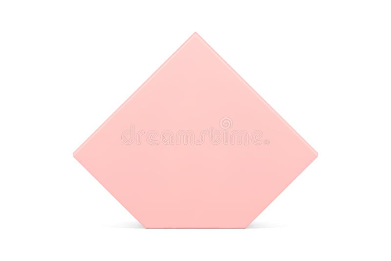 Realistic Pink Irregular Pentagonal Vertical Stage Geometric Shape ...