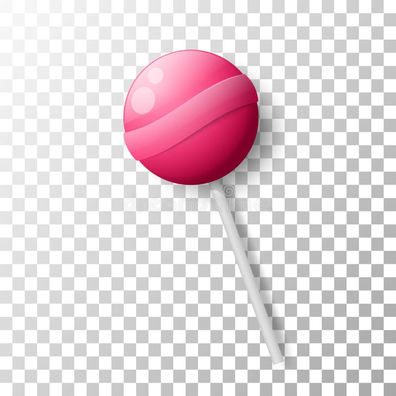 Realistic pink lollipop. stock illustration. Illustration of isolated ...