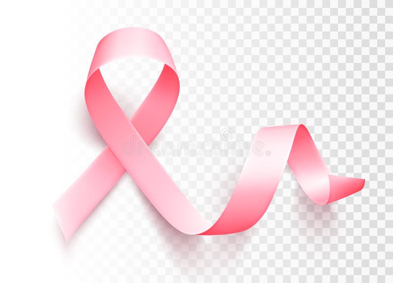 Realistic Pink Ribbon Symbol Of Breast Cancer Awareness Month In