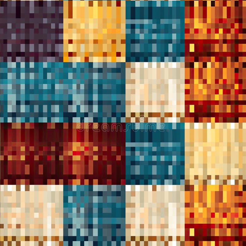 Realistic Pixel Patterns Texture Background Stock Illustration ...