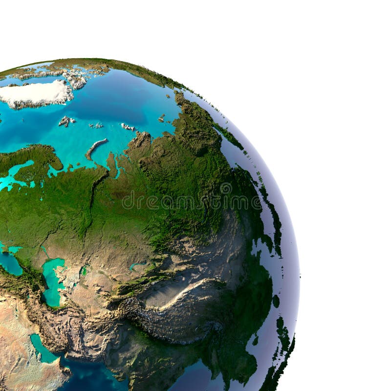 Realistic Planet Earth stock illustration. Illustration of global ...