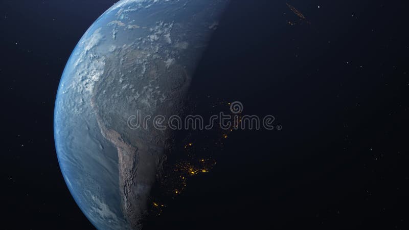 Realistic Planet Earth in Space 4k Video Stock Footage - Video of ...