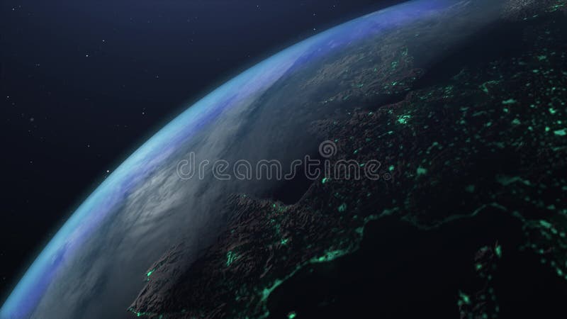 Realistic Planet Earth 3D Rotation Animation Stock Video - Video of ...