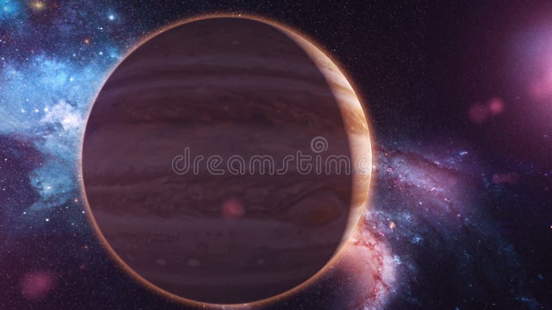 Realistic Planet Jupiter from Space Stock Illustration - Illustration ...