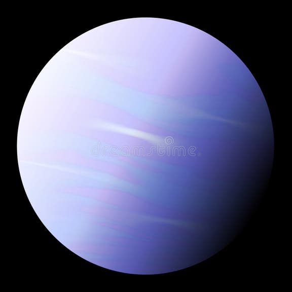 Realistic Planet Neptune on Black Background Stock Image - Image of ...