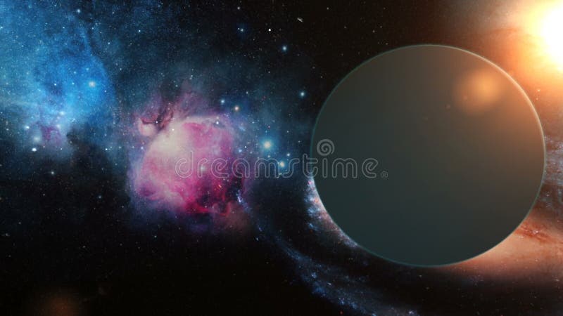 Realistic Planet Uranus from Space 3D Rendering Stock Illustration ...
