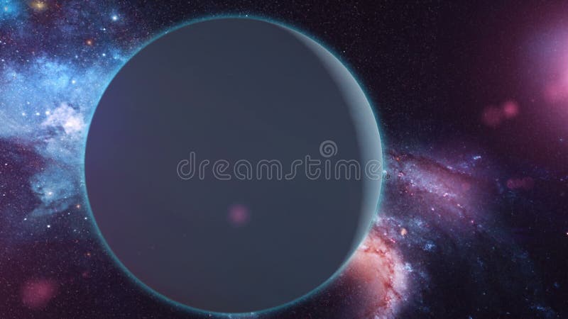 Realistic Planet Uranus from Space 3D Rendering Stock Illustration ...