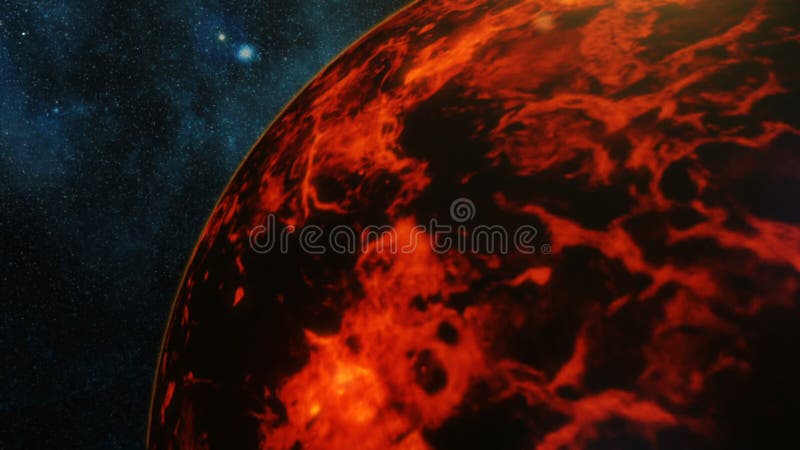 Realistic Planet Venus from Space 3D Rendering Stock Illustration ...