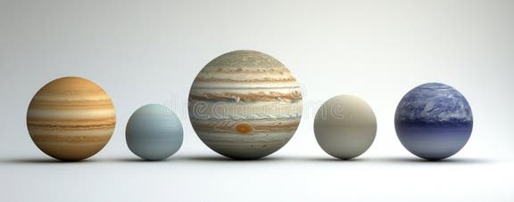 Realistic Planetary Models Space Objects Universe Planets Solar System ...