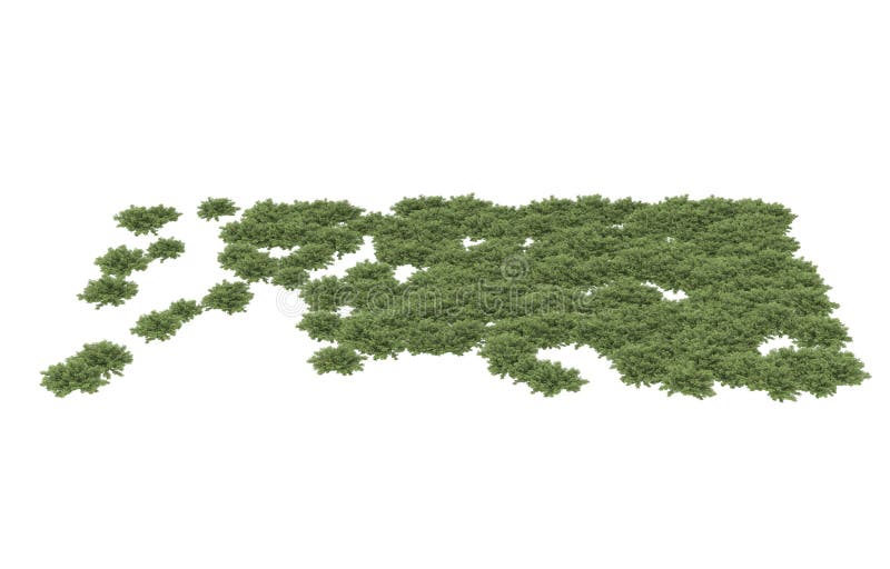 Realistic Plants Isolated on Background. 3d Rendering - Illustration ...