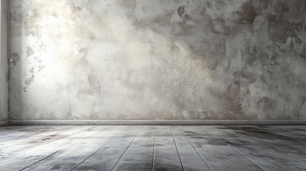 Realistic Plaster Wall and Floor Stock Photo - Image of texture ...