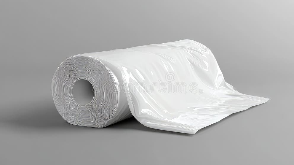 Realistic plastic bag roll stock illustration. Illustration of contrast ...