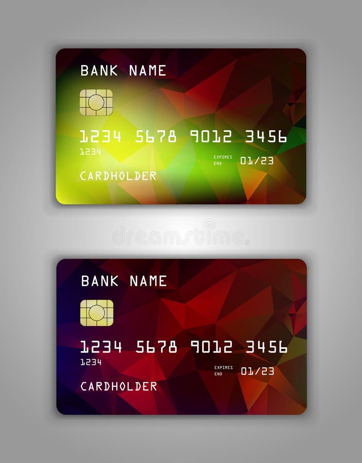 Realistic Green Credit Debit Card Stock Illustrations – 252 Realistic ...