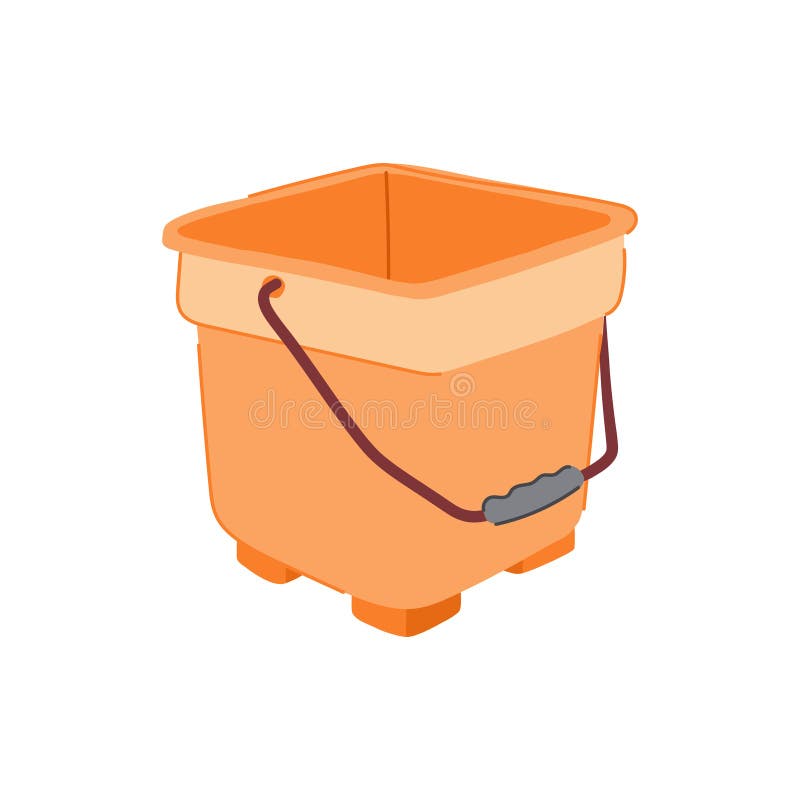 Paint Plastic Bucket Container Cartoon Vector Illustration Stock Vector ...