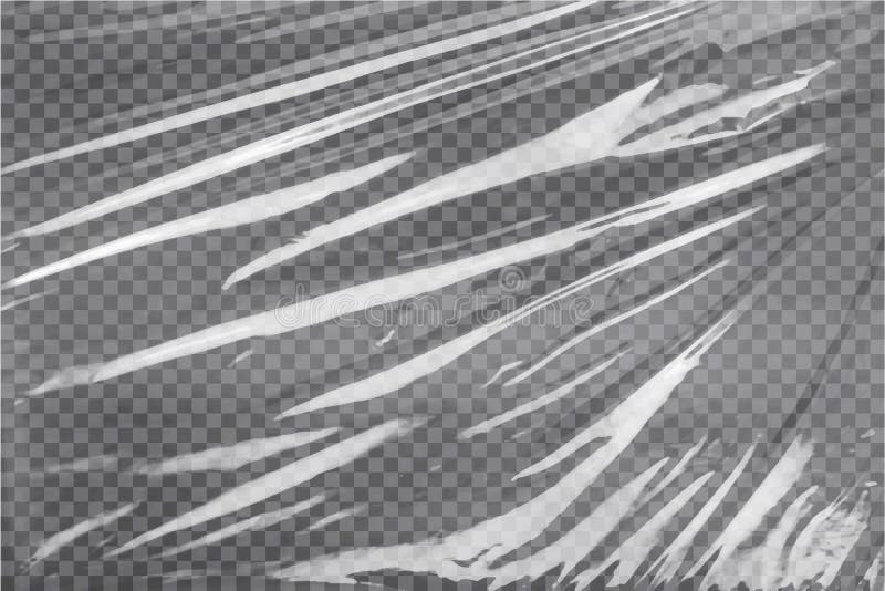 Realistic Plastic Wrap Texture . Stretched Polyethylene Cover Stock ...