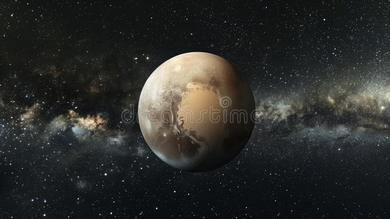 Realistic Pluto Planet in Space 3D Render Stock Illustration - Illustration of solar, orbit ...