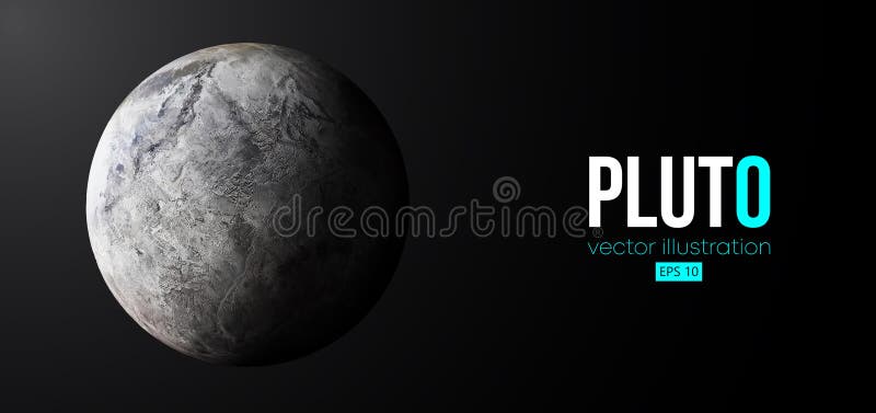 Realistic Pluto Planet from Space. Vector Illustration Stock Vector ...