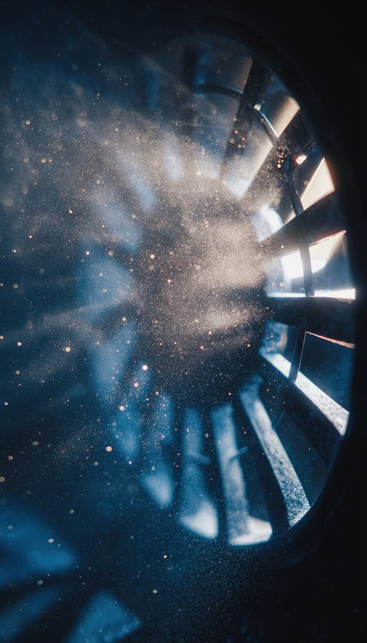 POV of Dust Removal from Cooling Fan with Compressed Air Stock Photo ...