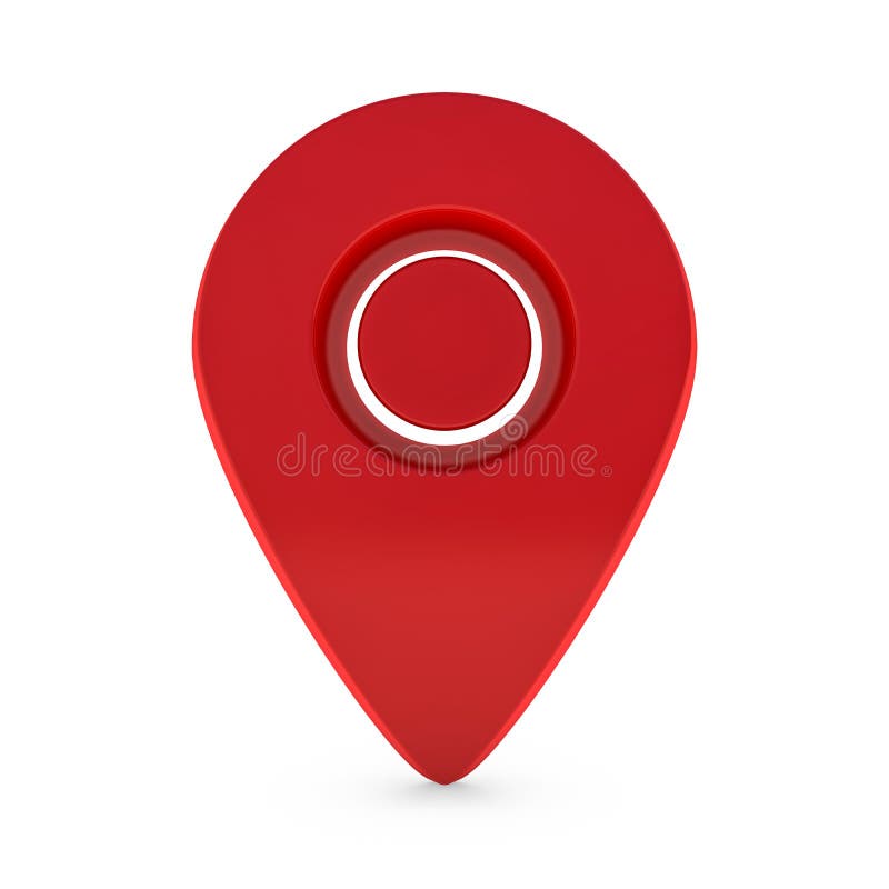 Realistic Pointer of Map. Red Map Marker Icon Stock Illustration - Illustration of discovery ...
