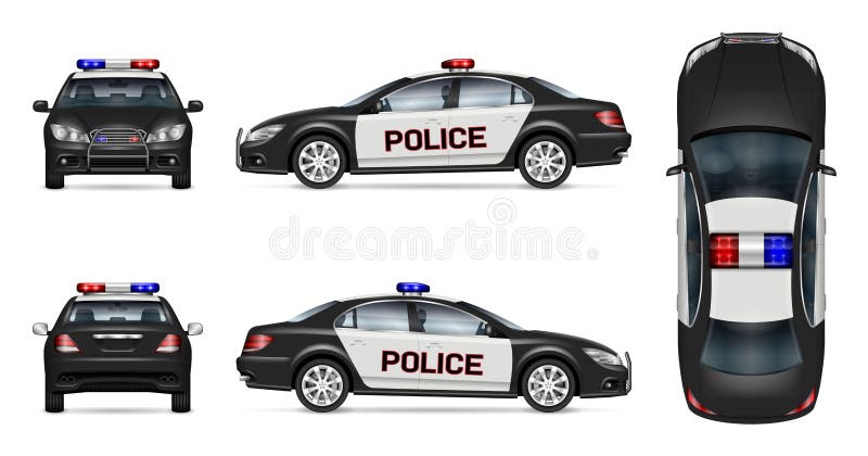 Police Car Rear Stock Illustrations – 466 Police Car Rear Stock ...