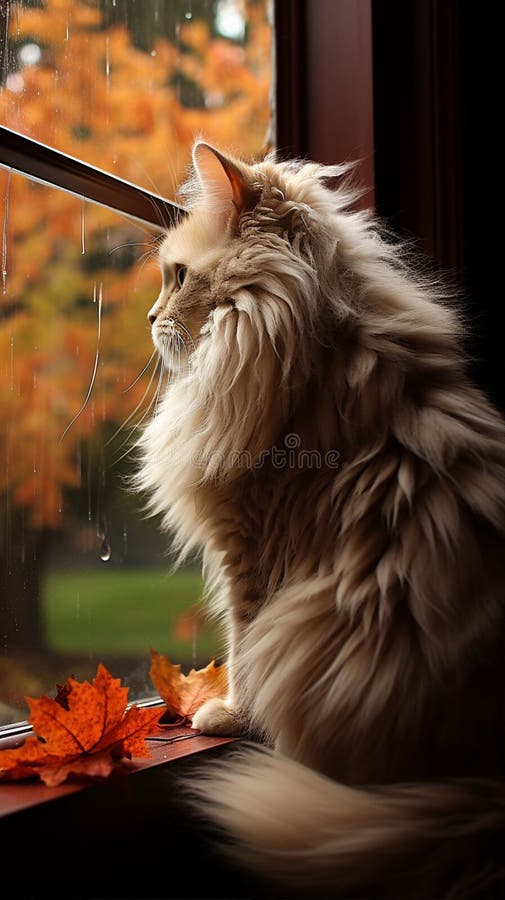 Realistic Portrait of Beautiful Persian Cat Stock Illustration ...