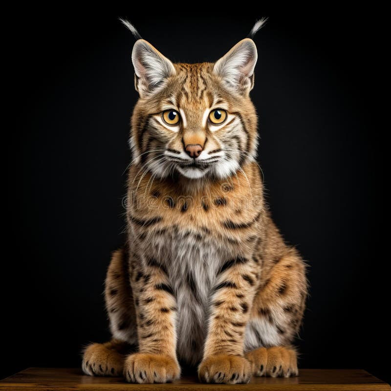 Realistic Portrait of a Lynx with Distinctive Physical Features Stock ...