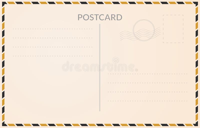Realistic post card stock vector. Illustration of design - 118300886