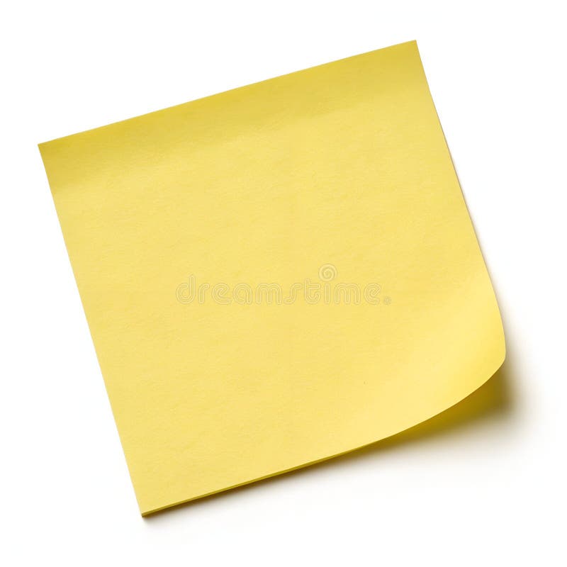 Realistic Post-it Note Isolated on White Background Stock Illustration ...