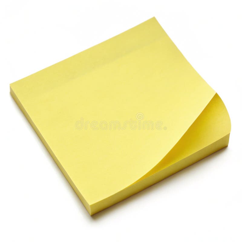 Realistic post-it note stock illustration. Illustration of white ...
