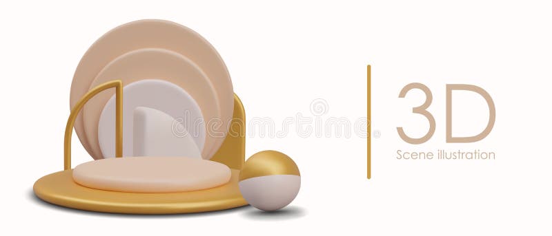 Realistic Poster with Realistic Stage on White Background Stock Vector ...