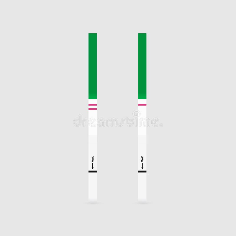 Realistic Pregnancy Test Icon Positive And Negative Pregnancy Or