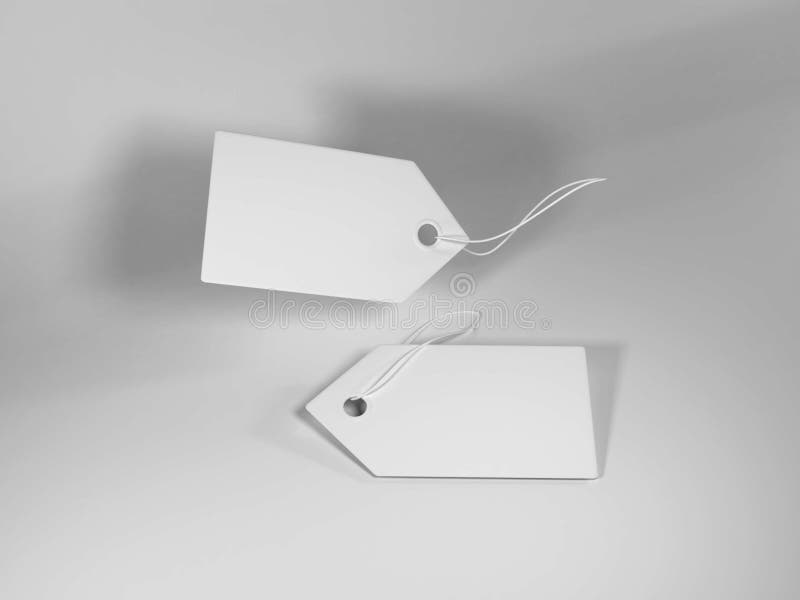 Realistic Price Tag Label 3D Illustration Mockup Scene Stock ...