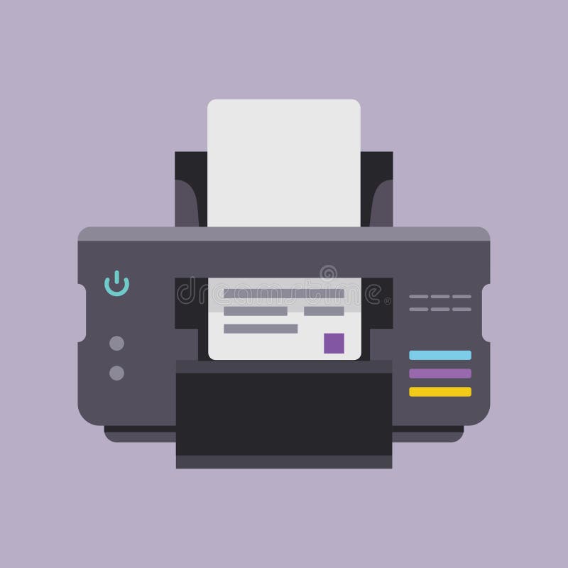 Realistic printer stock illustration. Illustration of background ...